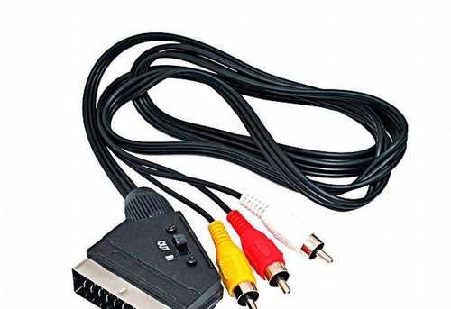 Кабель адаптер scart-3RCA