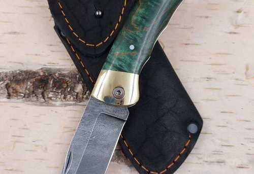 Складной нож Таежник из крученой дамасской стали