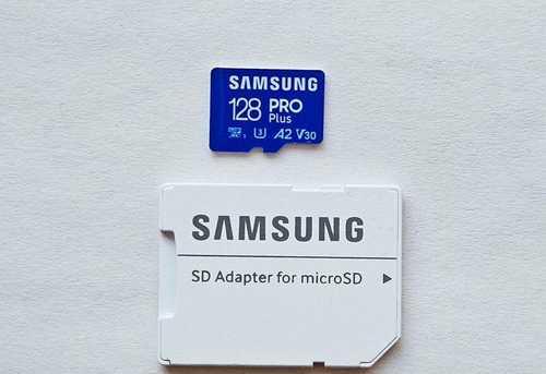 Карта памяти microSD Samsung Pro Plus, 128 гб