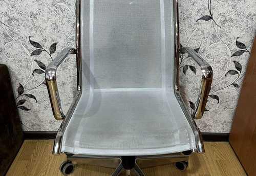 Кресло сетка хром с регулировкой наклона сиденья