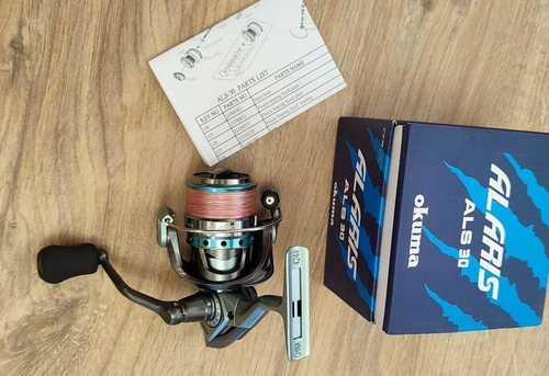 Катушка Okuma Alaris ALS-30FD+ плетенка Sunline