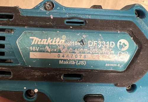 Шуруповерт makita 18v бу