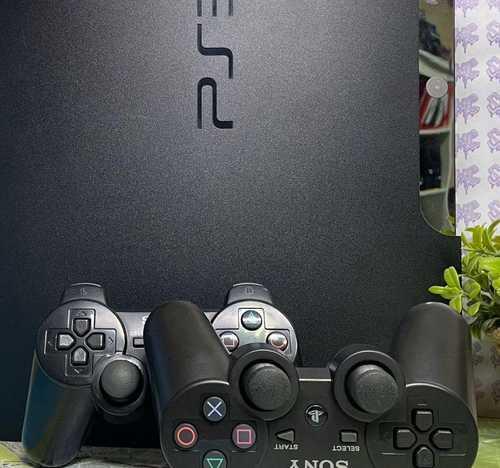 Прошитая Sony PS3 Slim   20 Игр   2 Геймпада