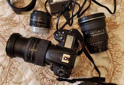 Зеркальный фотоаппарат Nikon D7000 + 3 объектива