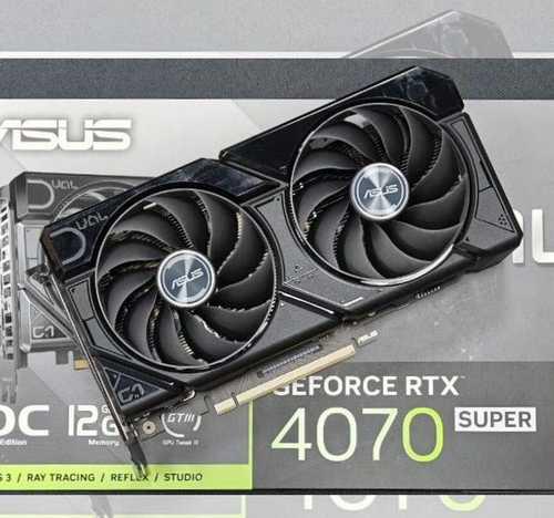 Видеокарты asus rtx 4070 super Dual/комплект