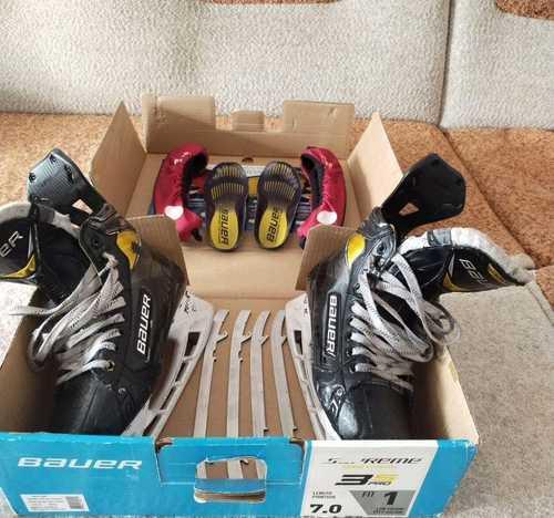 Коньки хоккейные bauer supreme 3s pro 7 р-р