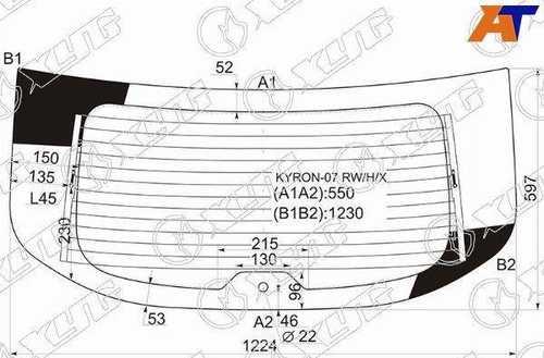 Стекло заднее ssangyong kyron