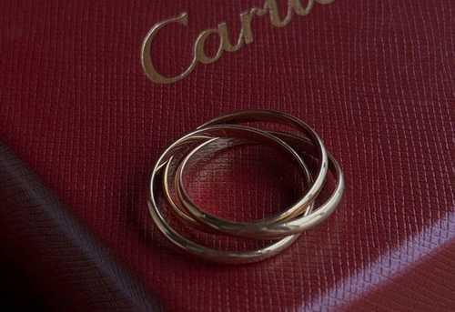 Золотое кольцо Cartier Trinity 585