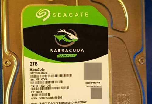 Жесткий диск Seagate Barracuda ST2000DM008, 2тб, H