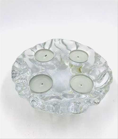 Подсвечник Льдинка на 4 свечи Orrefors Sweden