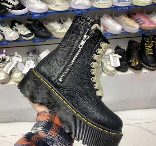 Кожаные ботинки Rick Owens x Dr. Martens