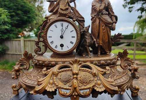 Старинные Французские Каминные Настольные Часы