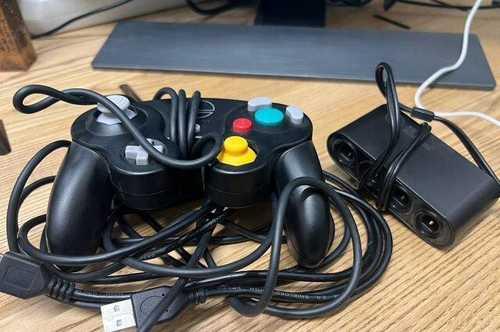 Nintendo GameCube Controller с переходником