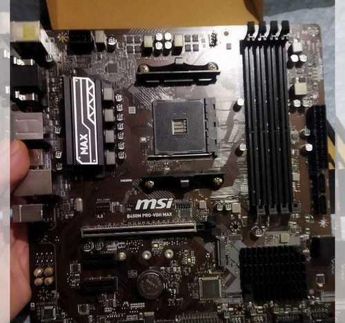 Материнская плата msi b450m pro vdh max