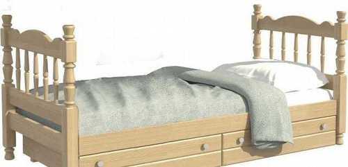 Кровать одинарная Аленка из массива сосны 800*1890
