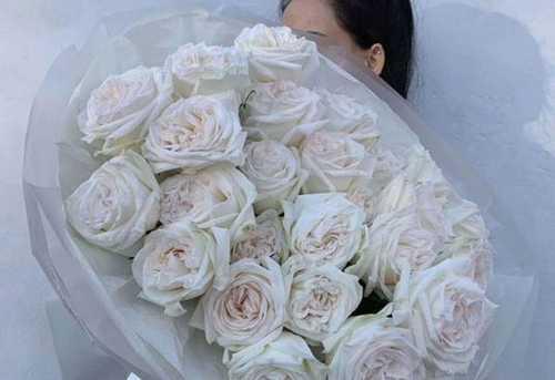 Свадебные букеты из роз сорта White O'Hara