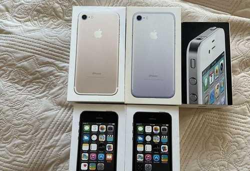 Коробки под iPhone 4;5s; 7, пакеты apple
