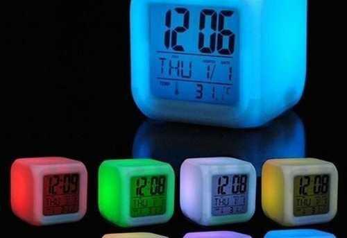 Электронные часы будильник с подсветкой