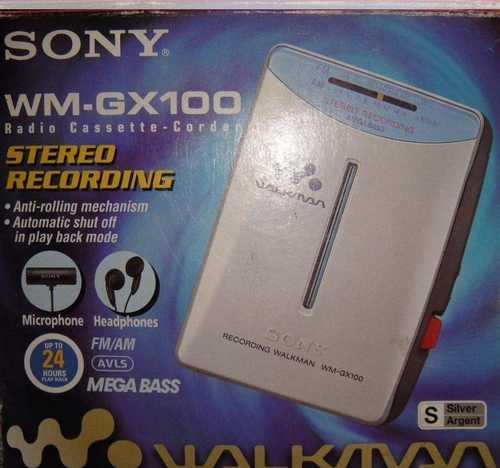 Кассетный пишущий плеер sony walkman WM GX100