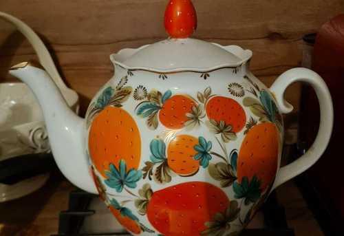 Заварочный чайник огромный Кувшин Ручная роспись