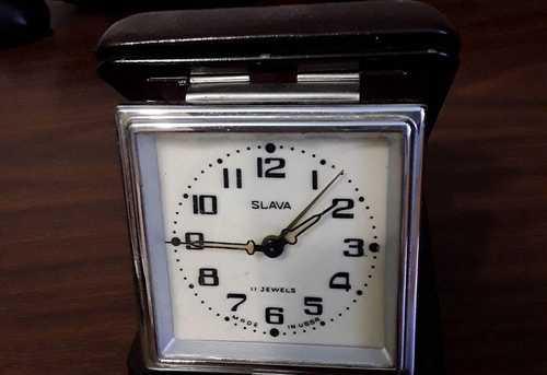 Часы будильник Слава дорожные СССР