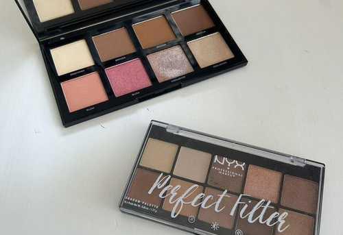 Палетка для лица morphe и тени nyx