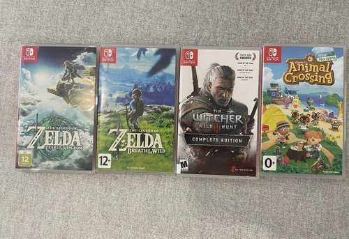 Картриджи на Nintendo Switch: Zelda, Witcher, AC