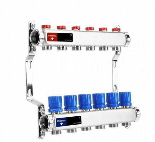 Коллектор Varmega 1", 6 x 3/4"EK нерж