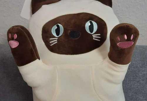 Сиамский Кот батон - мягкая подушка игрушка