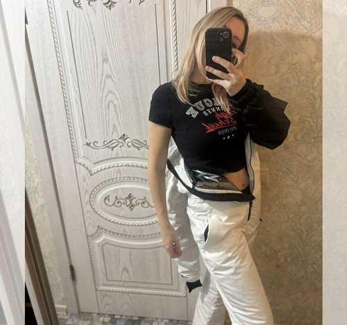 Комбинезон новый черно-белый горнолыжный