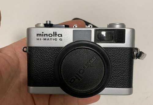 Плёночный фотоаппарат minolta hi-matic g
