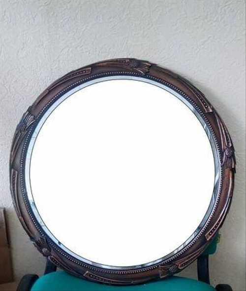 Зеркало настенное Кедровое сувенирное круглое