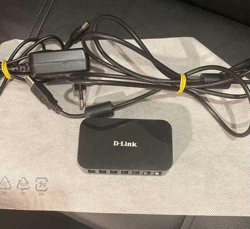 USB-концентратор D-Link DUB-H7/D, разъемов: 7