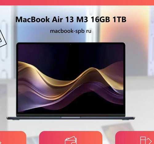 Apple MacBook Air 13 m3 16gb 1Tb сша/Ростест