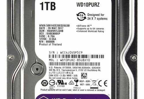 Жесткий диск WD 1Tb WD10purz WD10purx sataiii 3.5