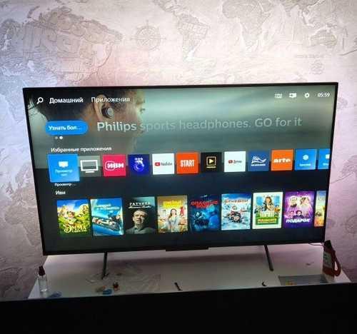 Телевизор SMART tv 55 дюймов с подсветкой Ambiligh