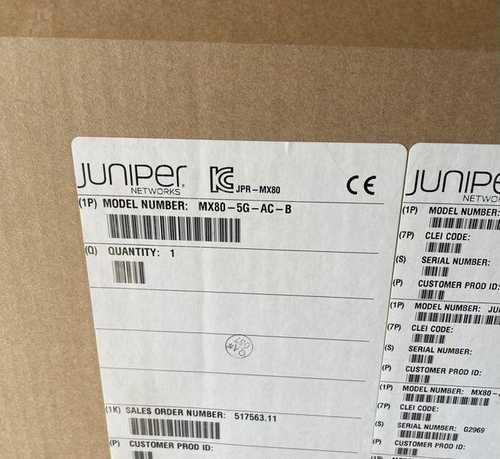 Маршрутизатор juniper mx80 (новый) вналичии
