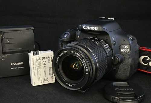 Canon EOS 600D kit 18-55 IS II пробег 10500