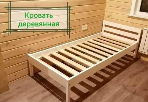 Кровать односпальная деревянная