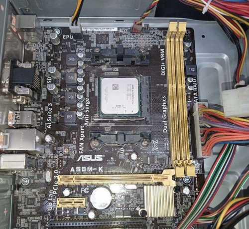 Комплект asus A58M-K + AMD A4-6300 FM2