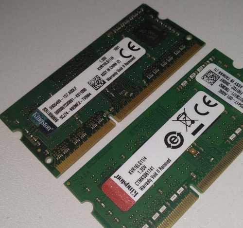 Kingston 4gb LV sodimm DDR3