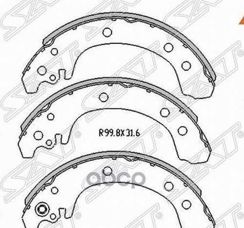 Колодки тормозные барабанные зад toyota