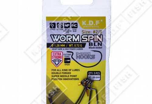 Крючок офсетный KDF Worm Spin 180-9004 №2/0
