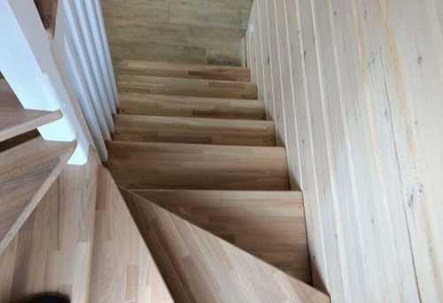 Деревянная лестница под ключ