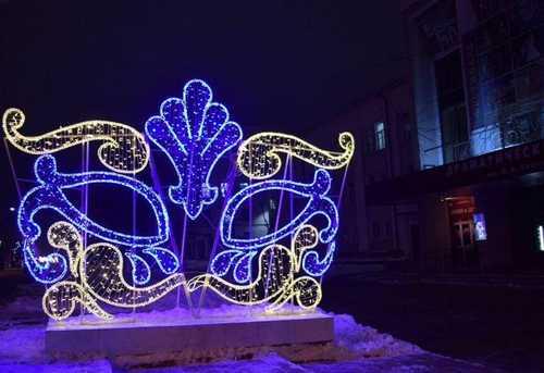 Светодиодные деревья, снеговики,шары на Новый год