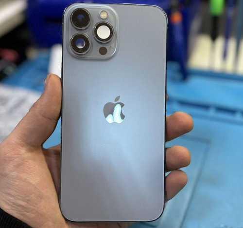 Корпус iPhone 13 pro max blue оригинал в сборе