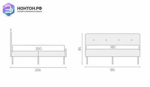 Кровать Ноа бежевая