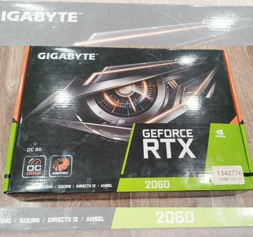 Видеокарта gigabyte rtx 2060 OC