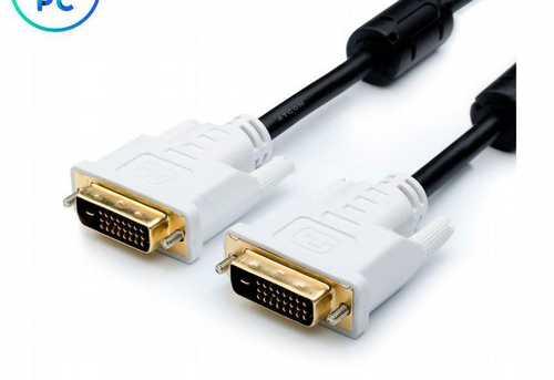 Кабель DVI-D Dual link 25M/25M, экран, феррит.коль