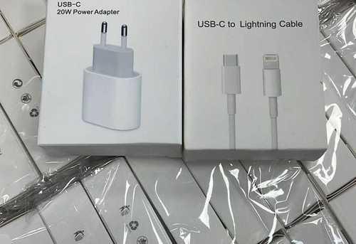 Блок для iPhone 20 W кабель USB-C оптом